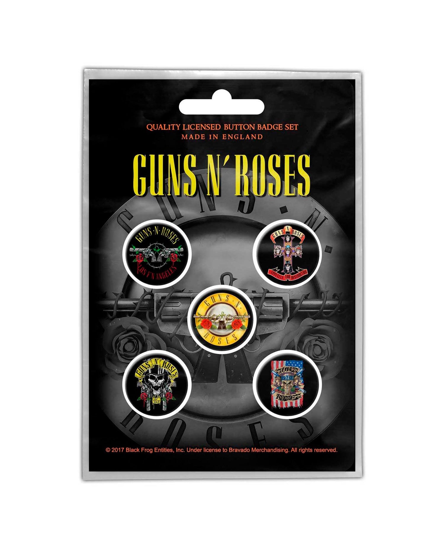 Guns N' Roses - Pack de chapas "Bullet Logo"
